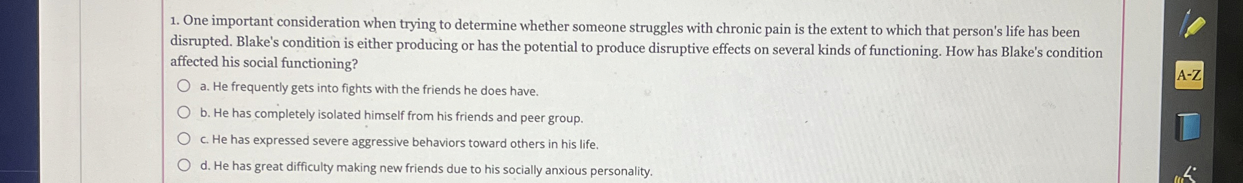 Solved One important consideration when trying to determine | Chegg.com