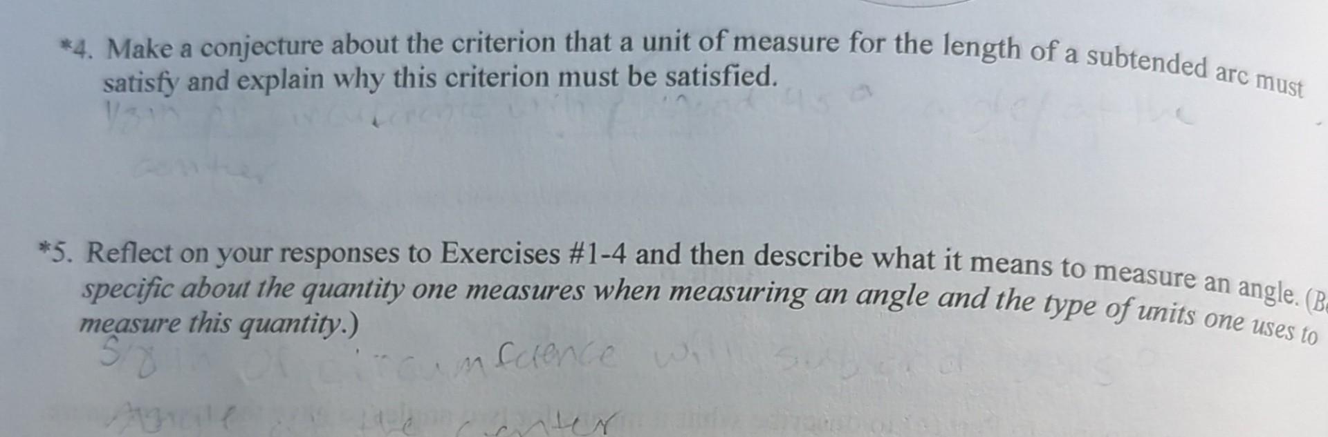 Solved *4. Make a conjecture about the criterion that a unit | Chegg.com