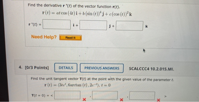 Solved Find the derivative r '(t) of the vector function | Chegg.com