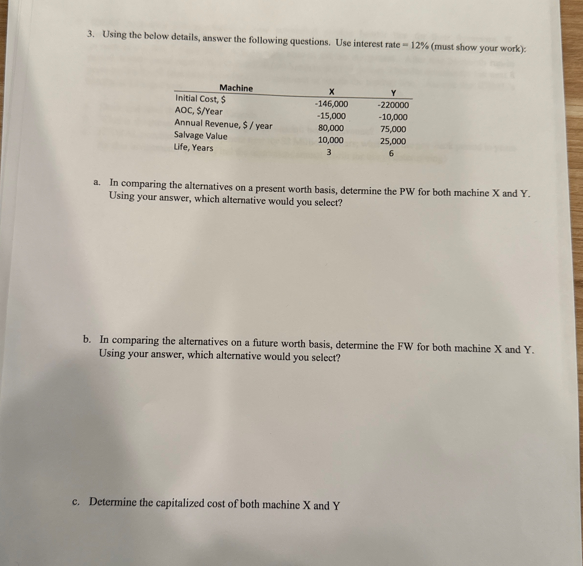 Solved Using the below details, answer the following | Chegg.com
