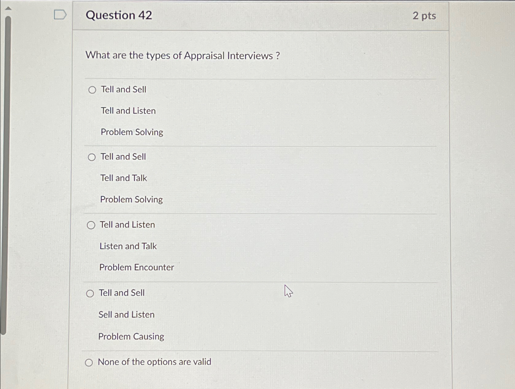Solved Question 422ptsWhat are the types of Appraisal | Chegg.com