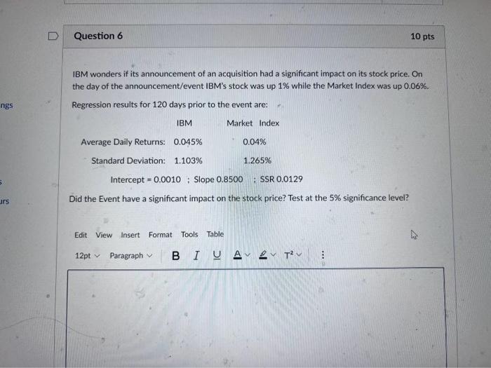 Solved IBM wonders if its announcement of an acquisition had | Chegg.com