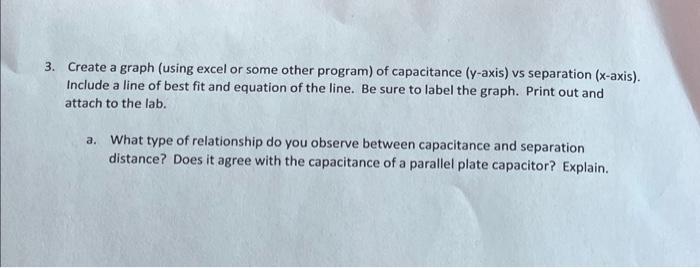 Solved 3. Create a graph (using excel or some other program) | Chegg.com