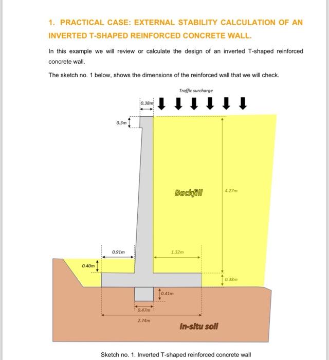 Solved 1. PRACTICAL CASE: EXTERNAL STABILITY CALCULATION OF | Chegg.com