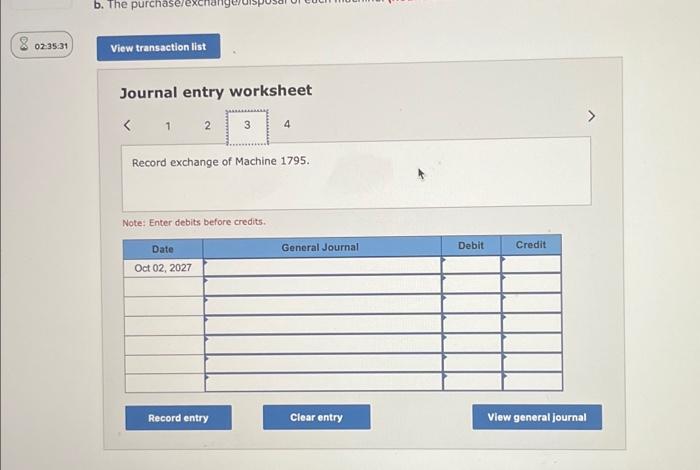 [Solved]: Journal entry worksheet Note: Enter d