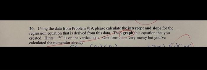 Solved 19. Please calculate the correlation coefficient | Chegg.com