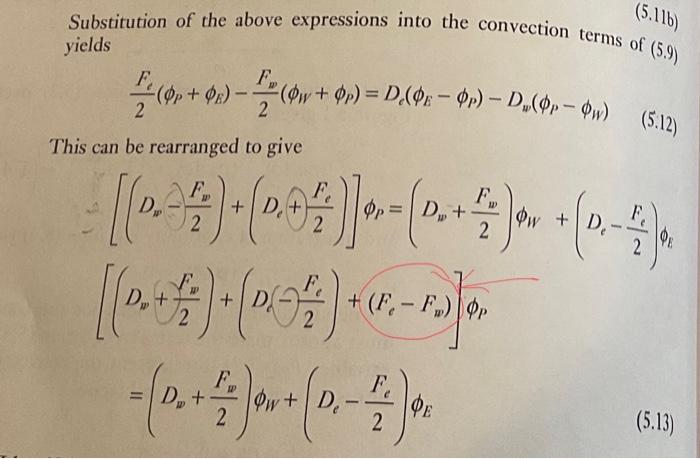 Solved explain how the +(Fe-Fw) appeared in this equation. | Chegg.com