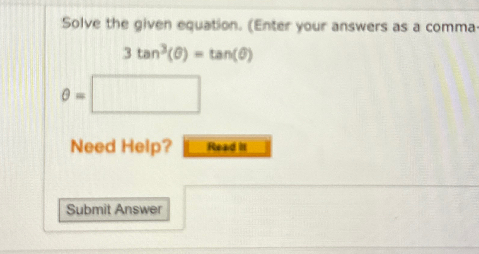 Solved Solve the given equation. (Enter your answers as a | Chegg.com