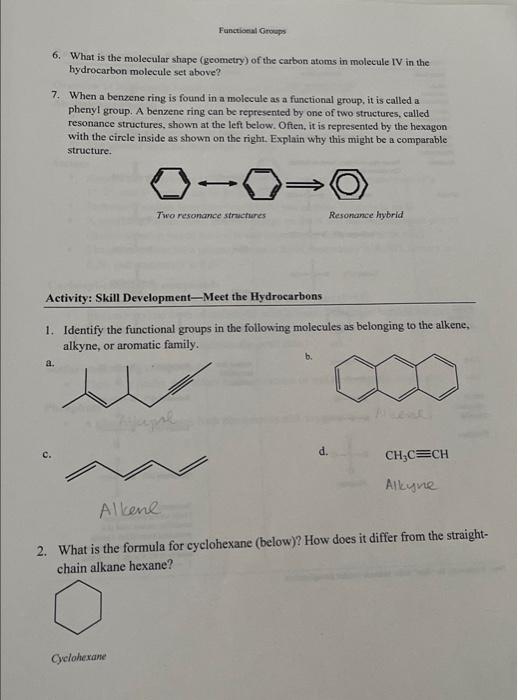 6. What is the molecular shape (geometry) of the | Chegg.com