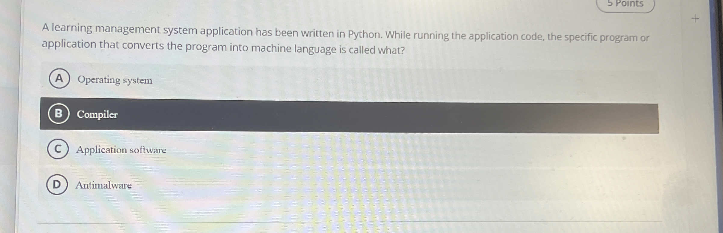 Solved 5 ﻿PointsA learning management system application has | Chegg.com