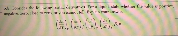 Solved 5.5 Consider the following partial derivatives. For a | Chegg.com