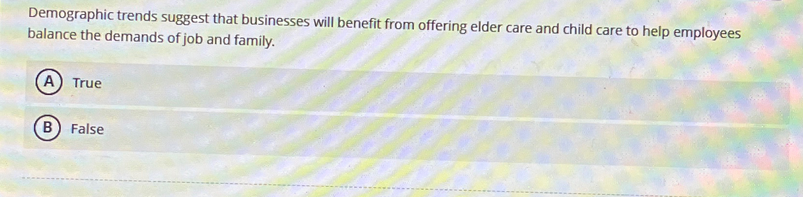 Solved Demographic trends suggest that businesses will | Chegg.com
