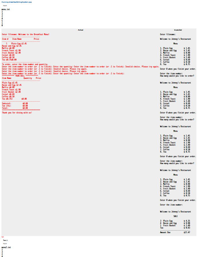Solved Write a program to help a local restaurant automate | Chegg.com
