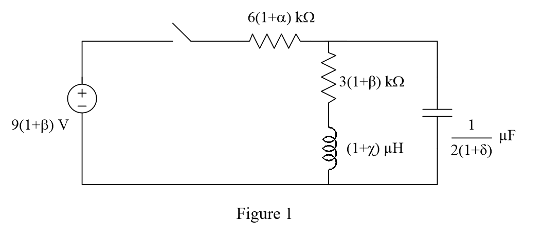 The switch in the circuit in Fig. 1 ﻿has been closed | Chegg.com