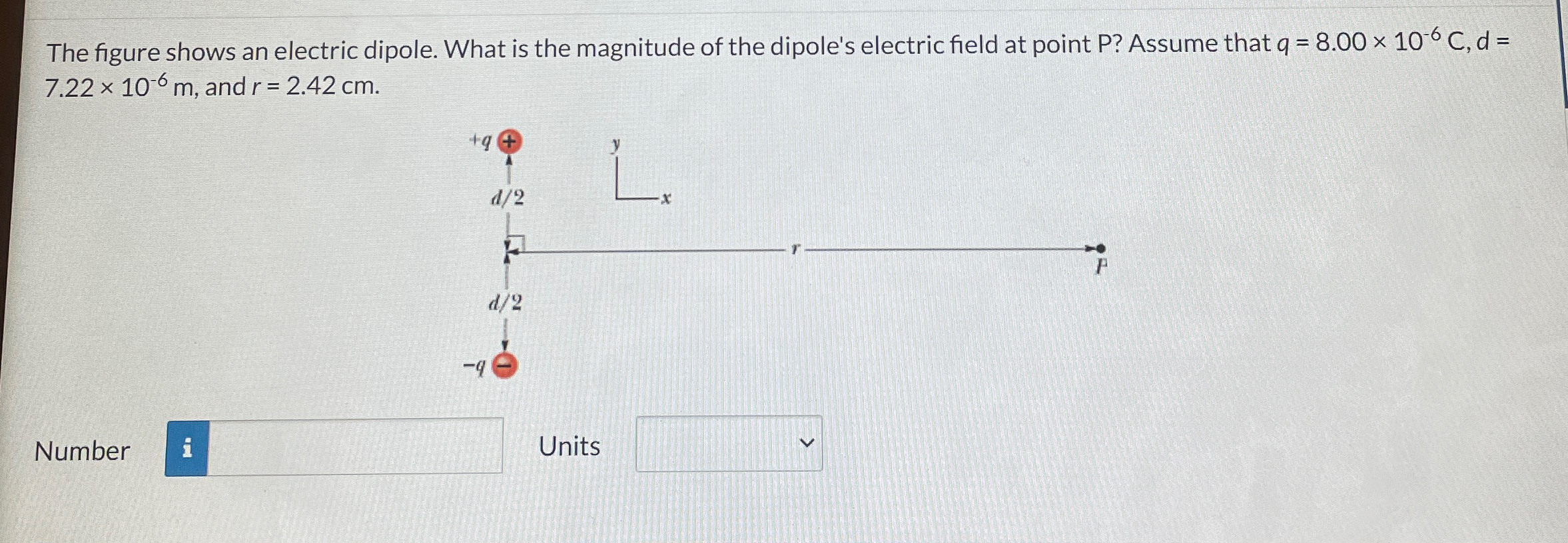 Solved The figure shows an electric dipole. What is the | Chegg.com