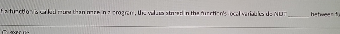 Solved If A Function Is Called More Than Once In A Program
