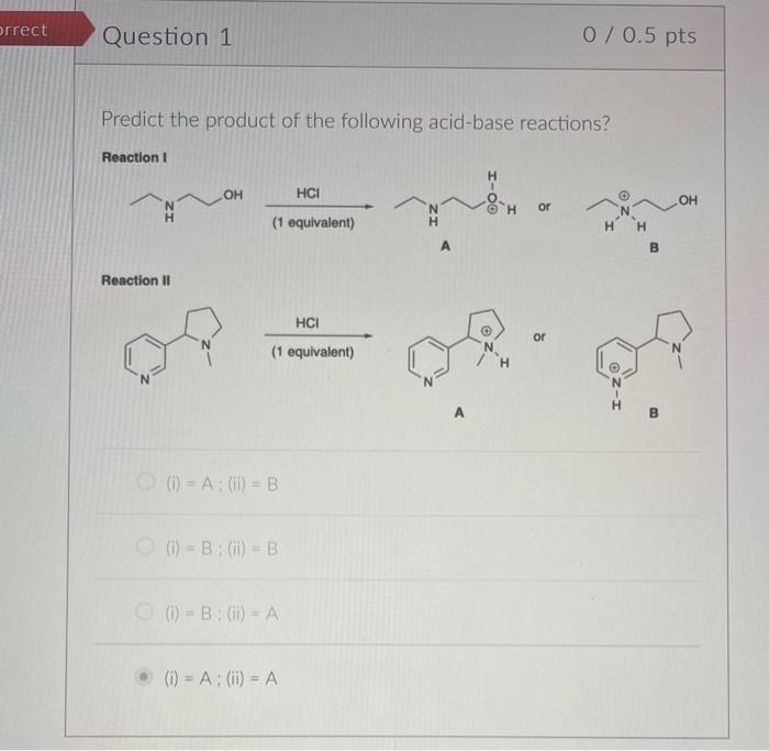 Solved Predict the product of the following acid-base | Chegg.com