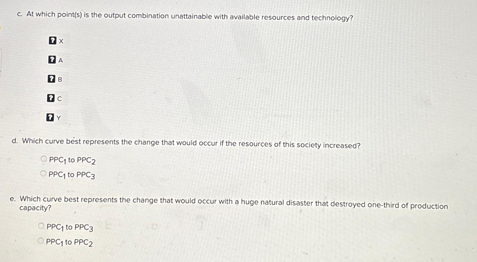 Solved c. ﻿At which point(s) ﻿is the output combination | Chegg.com