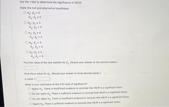 Solved A statistical program is recommended. Data showing | Chegg.com