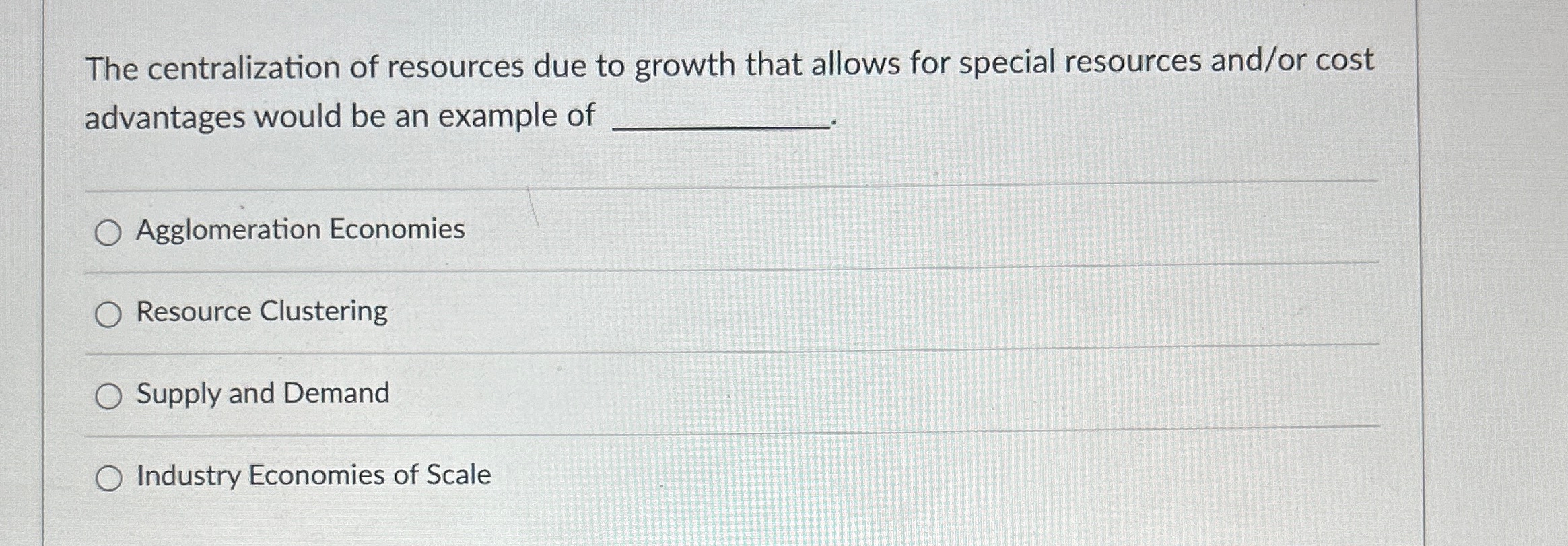 Solved The centralization of resources due to growth that | Chegg.com