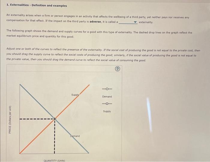 Solved 1. Externalities - Definition and examples An | Chegg.com