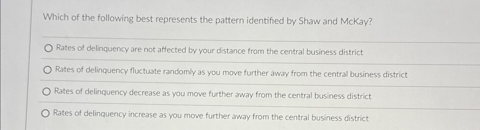 Solved Which of the following best represents the pattern | Chegg.com