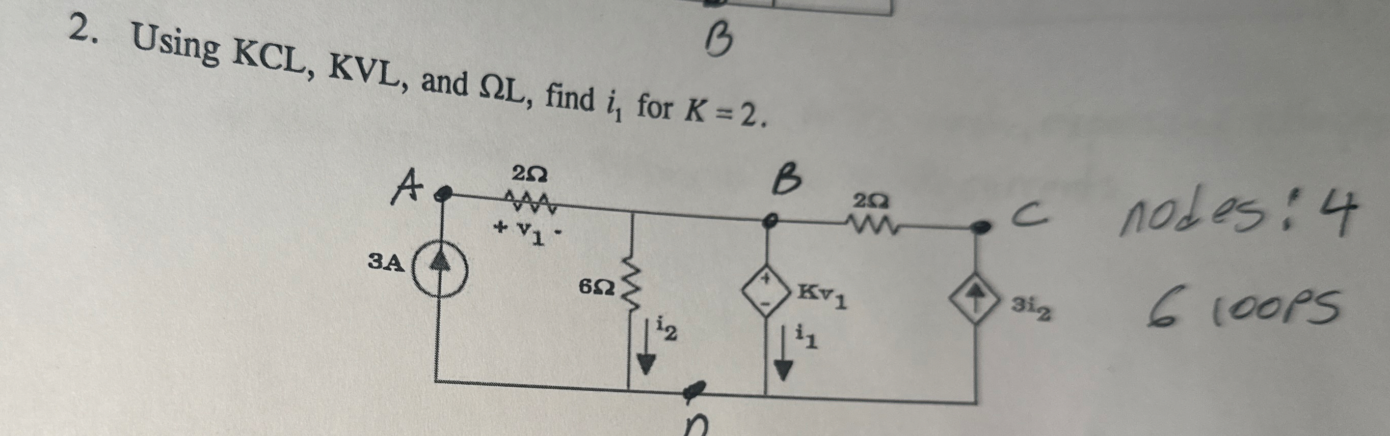 Solved Using KCL,KVL, ﻿and ΩL, ﻿find i1 ﻿for K=2.ANSWER: | Chegg.com
