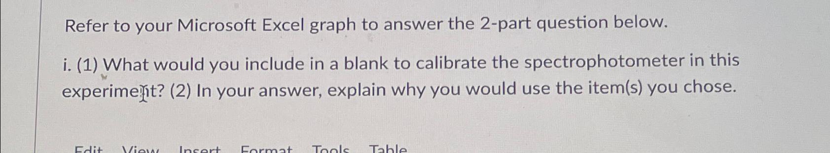 Solved Refer to your Microsoft Excel graph to answer the | Chegg.com