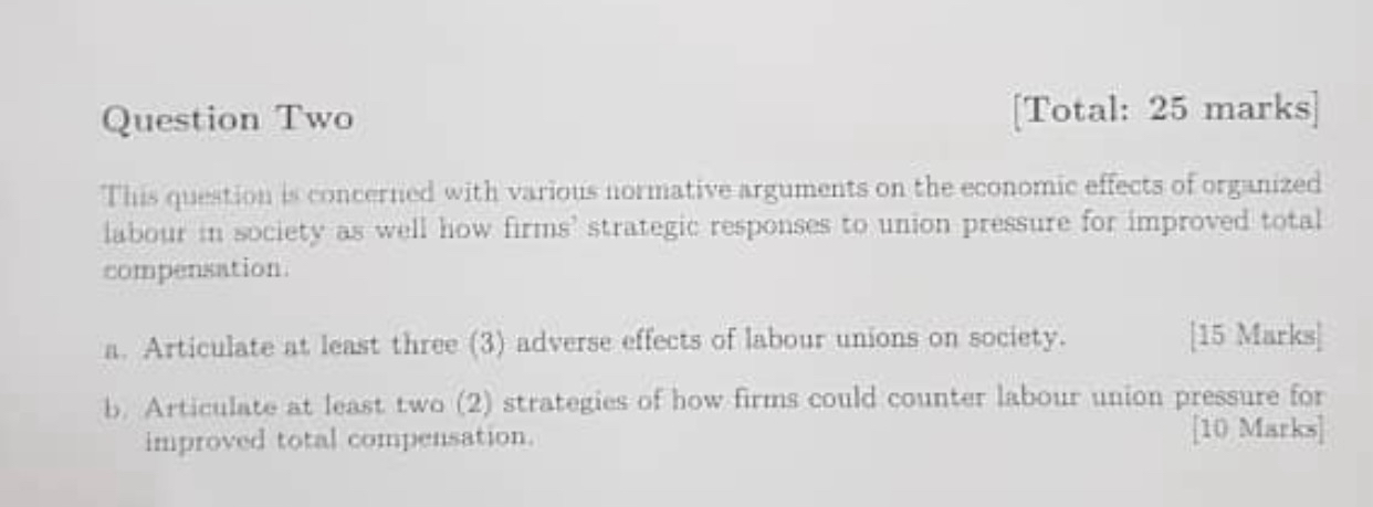 Solved Question Two[Total: 25 ﻿marks]This question is | Chegg.com