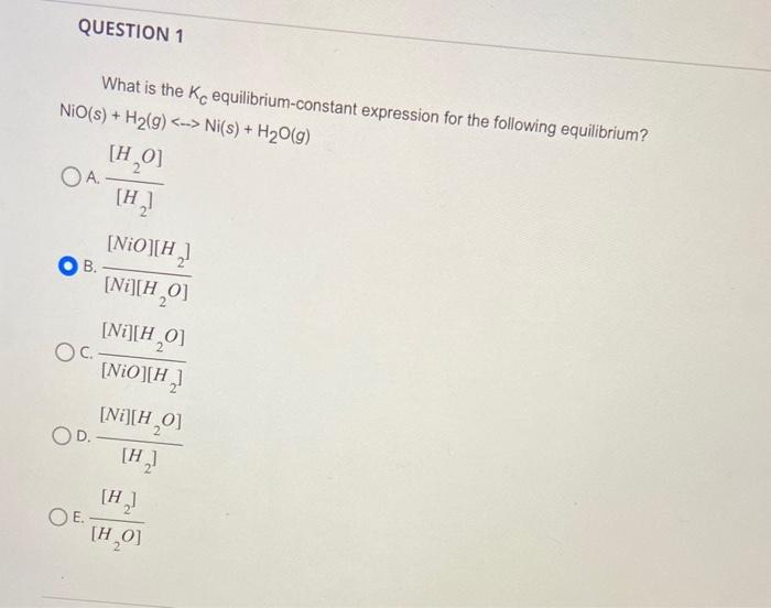 Solved What is the Kc equilibrium-constant expression for | Chegg.com