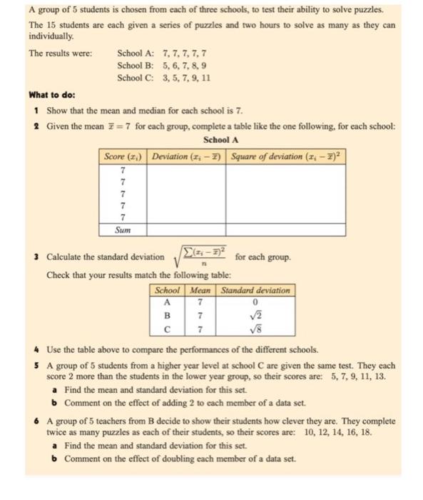 Solved A group of 5 students is chosen from each of three | Chegg.com