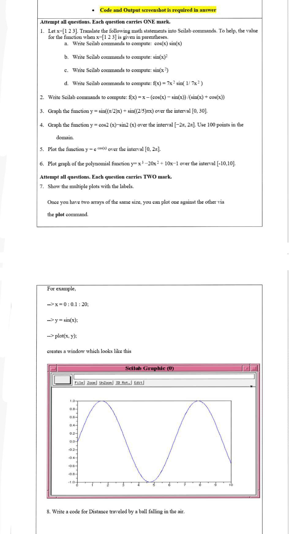 Solved . Code and Output screenshot is required in answer | Chegg.com