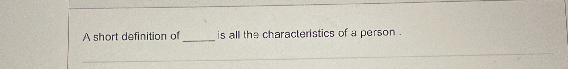 Solved A short definition of q, ﻿is all the characteristics | Chegg.com