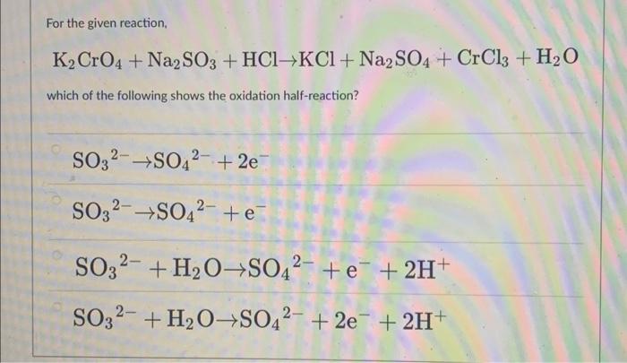 Solved For the given reaction. | Chegg.com