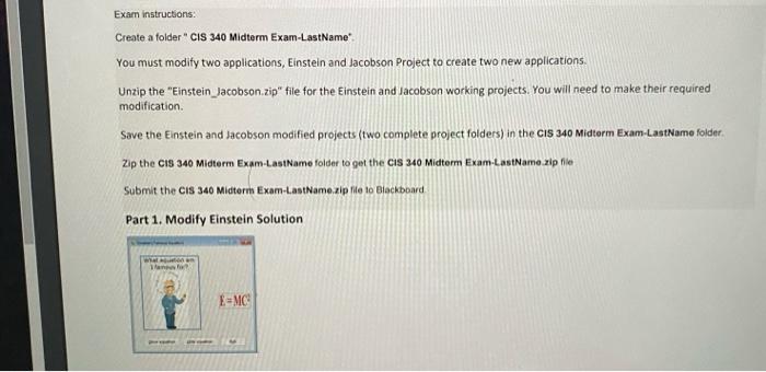 Solved Exam instructions: Create a folder " CIS 340 Midterm | Chegg.com