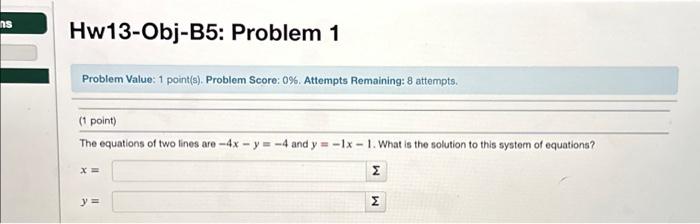 Solved ns Hw13-Obj-B5: Problem 1 Problem Value: 1 point(s). | Chegg.com Solved ns Hw13-Obj-B5: Problem 1 Problem Value: 1 point(s). | Chegg.com