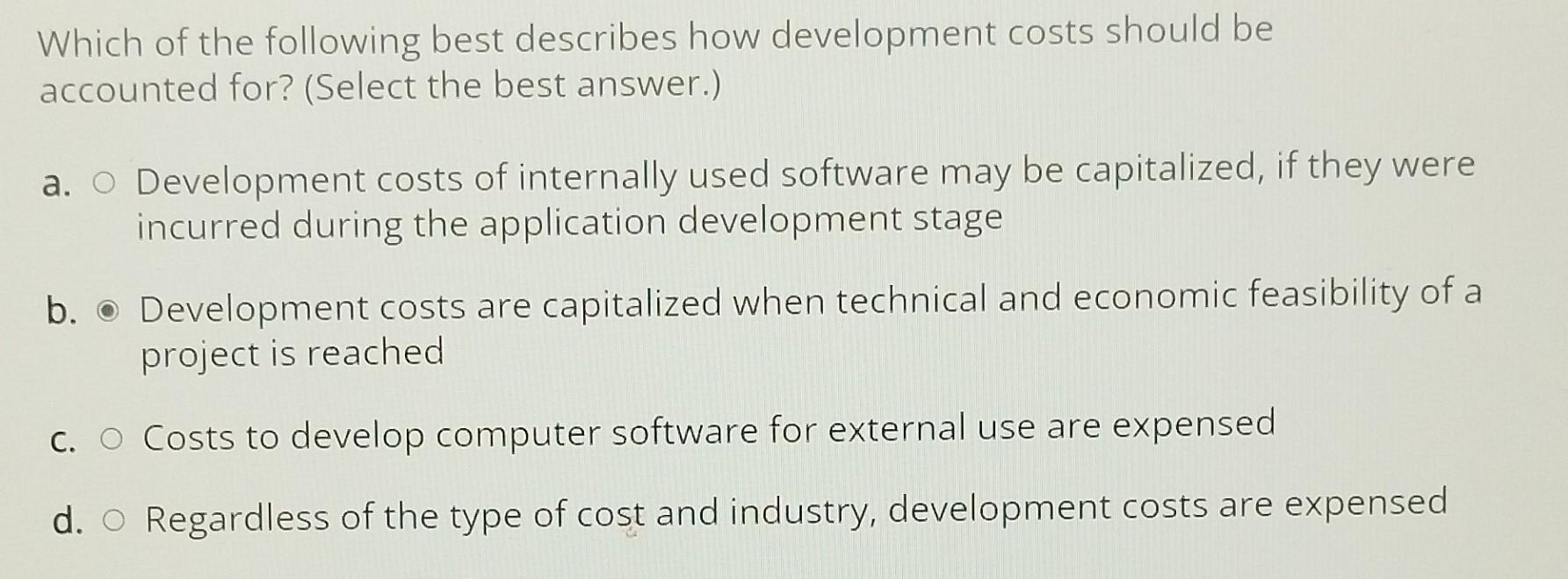 Solved Which of the following best describes how development | Chegg.com