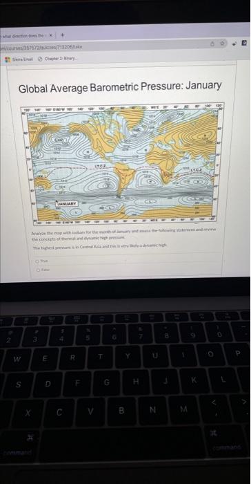 Solved Global Average Barometric Pressure: January | Chegg.com