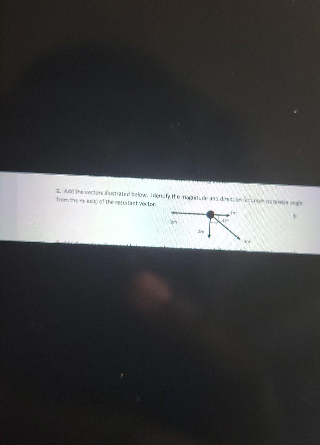 Solved 2. Add the vector illustrated below. Identify the | Chegg.com