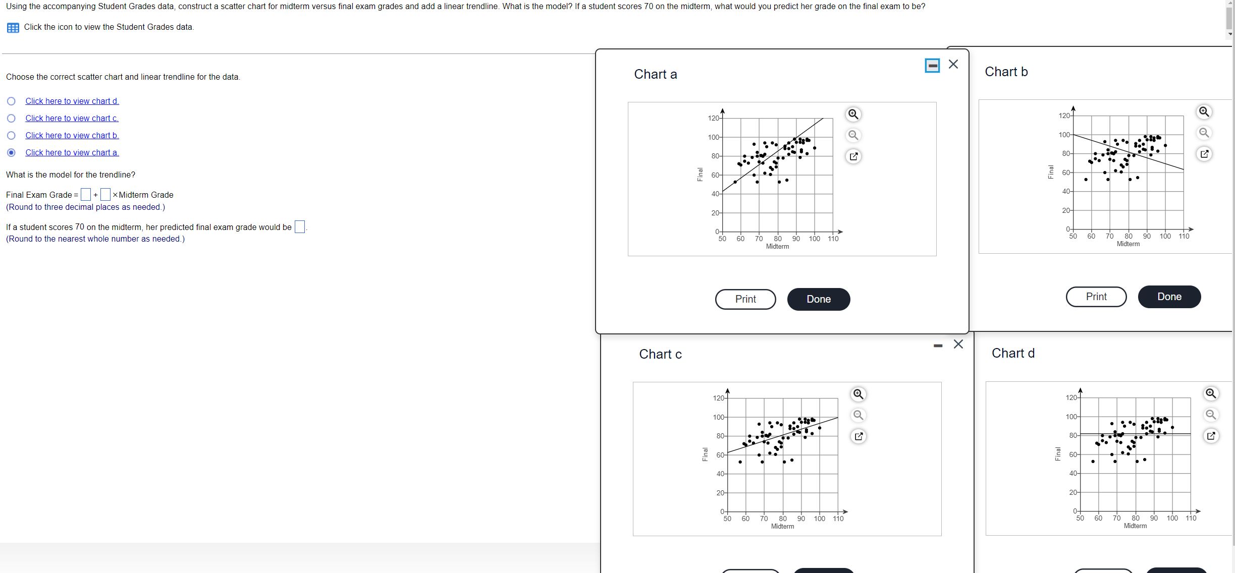 Using the accompanying Student Grades ﻿data, | Chegg.com