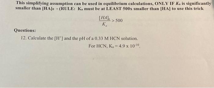 Solved This simplifying assumption can be used in | Chegg.com