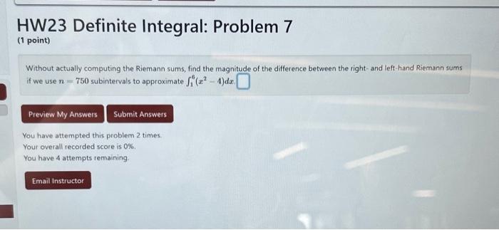 Solved Without actually computing the Riemann sums, find the | Chegg.com