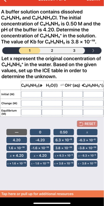 Solved A buffer solution contains dissolved C6H5NH2 and C | Chegg.com