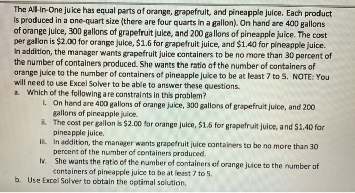 Solved Product 13. Formulate and then solve a linear | Chegg.com