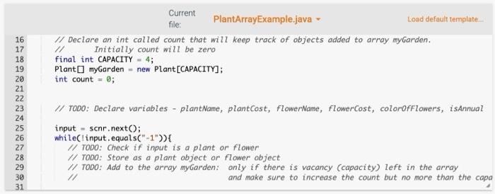 Solved 11.12 LAB: Plant information (using regular Java | Chegg.com Solved 11.12 LAB: Plant information (using regular Java | Chegg.com