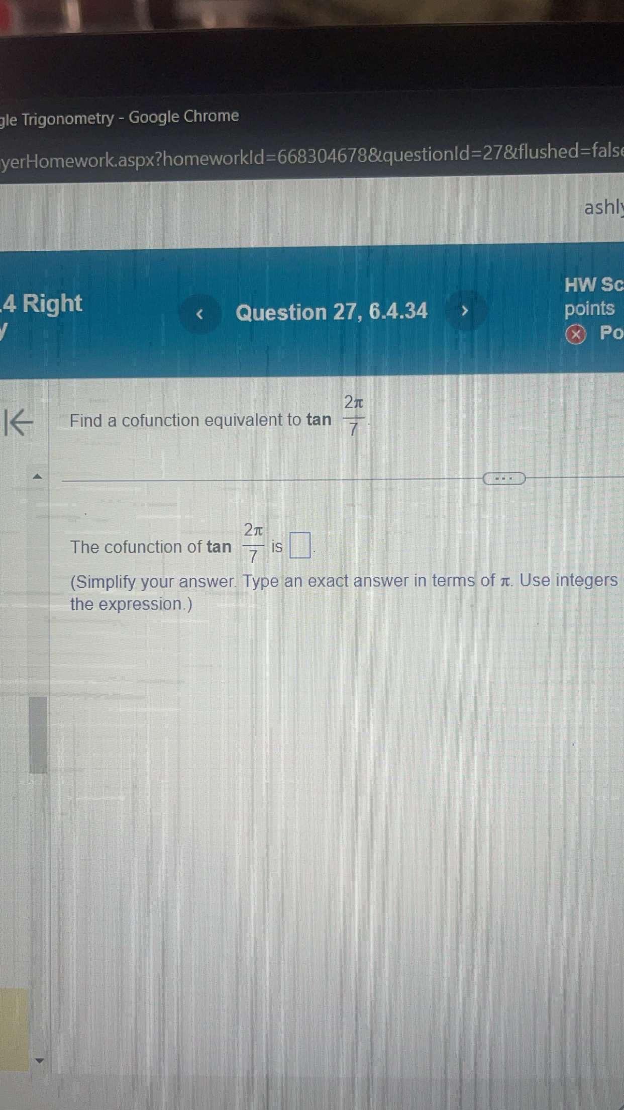 Solved gle Trigonometry - ﻿Google | Chegg.com