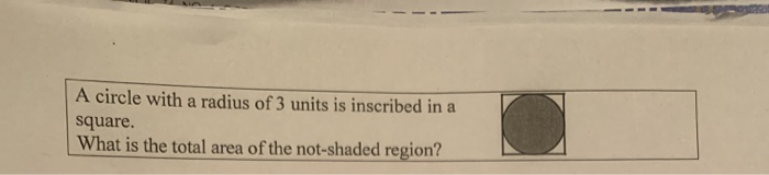 Solved A circle with a radius of 3 units is inscribed in a | Chegg.com