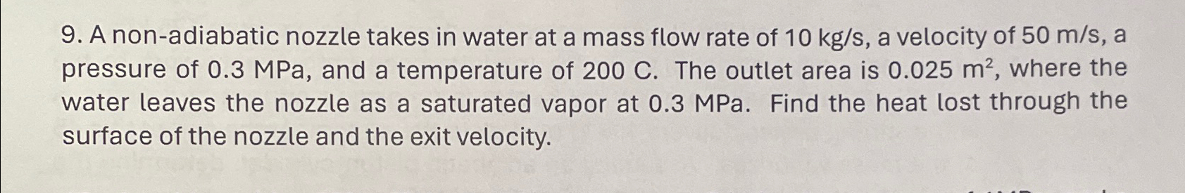 Solved Please Solve Thermodynamicly!A non-adiabatic nozzle | Chegg.com