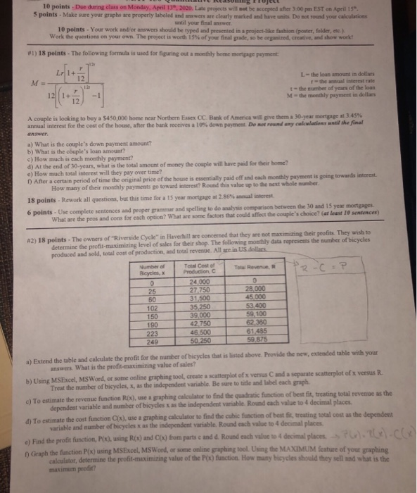 REASUR FULL 10 points. Doe during class on Monday, | Chegg.com