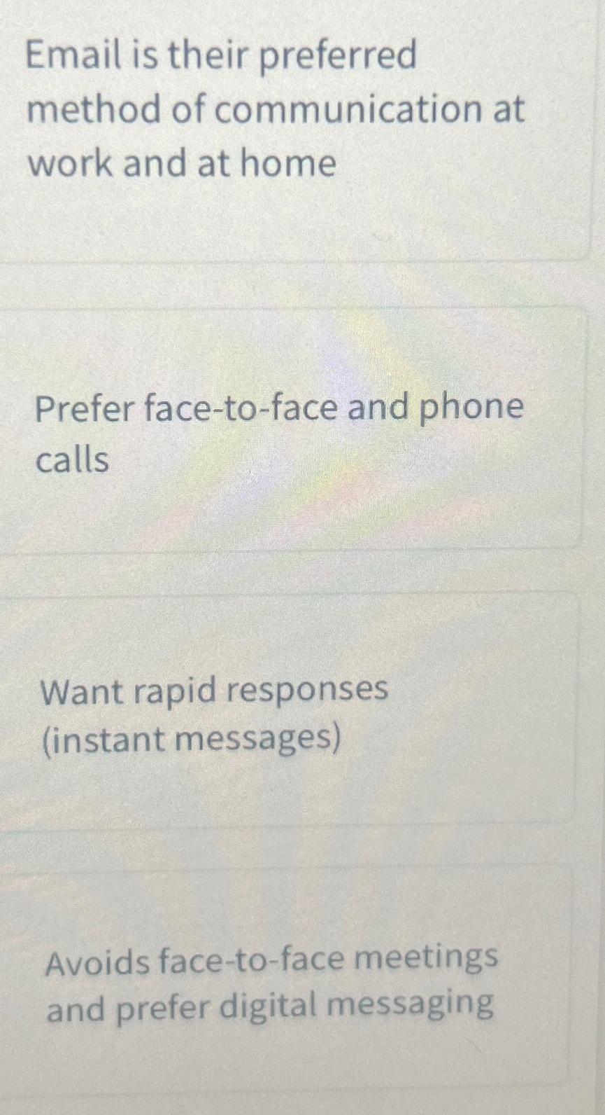 Solved Email is their preferred method of communication at | Chegg.com